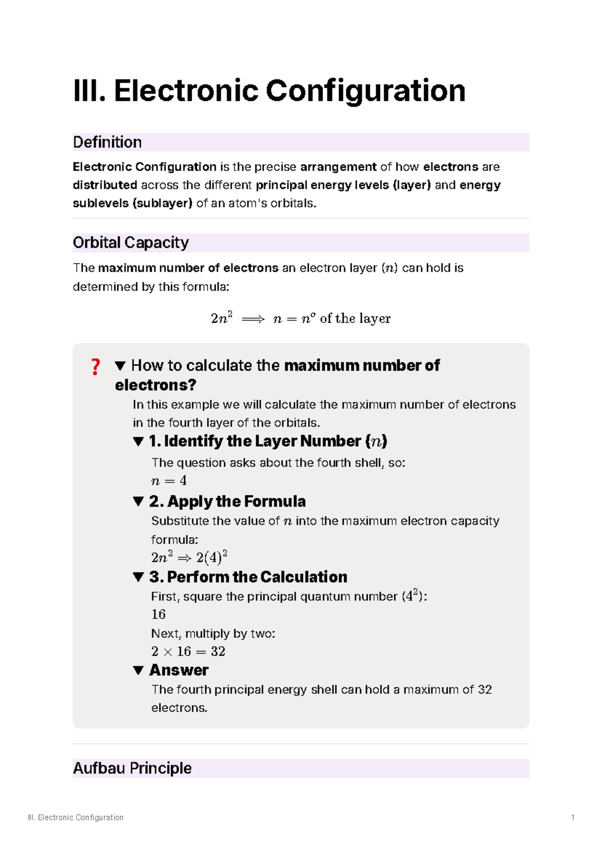 Electronic Configuration Overview: Principles & Calculations - Studocu