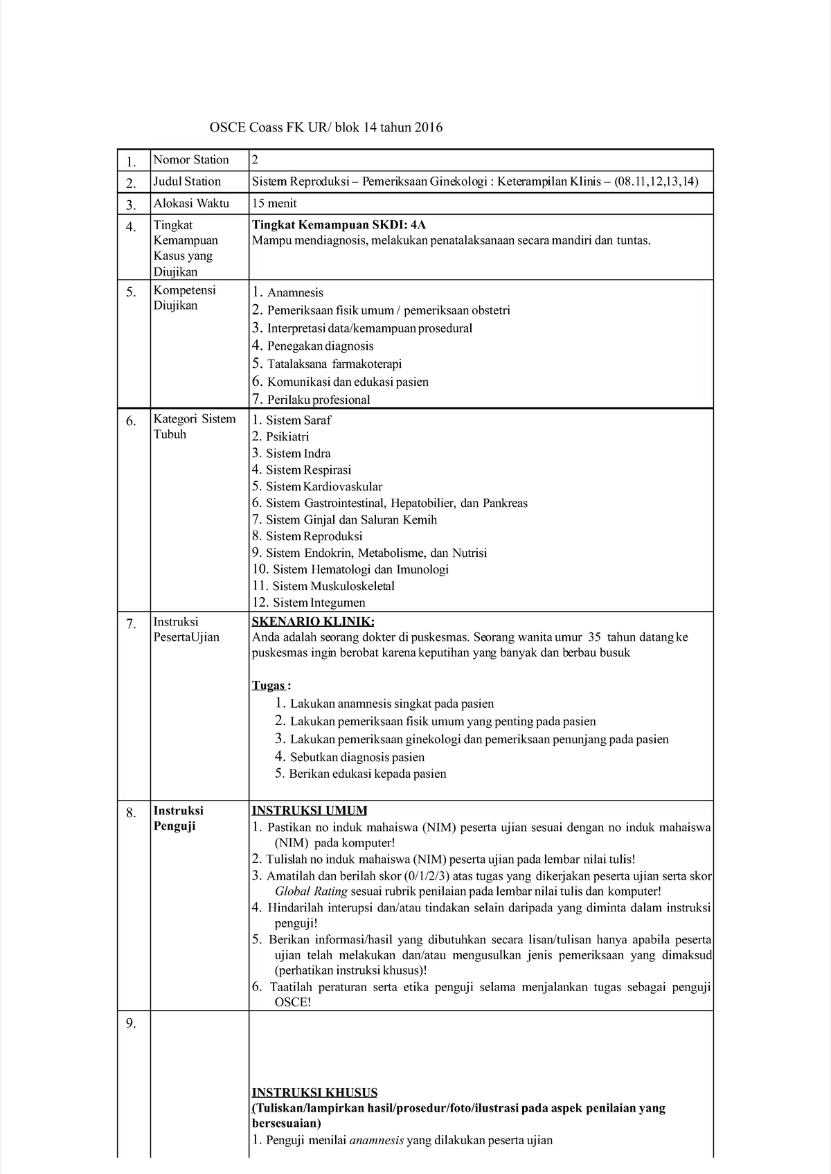 Pdf-contoh-osce compress - OSCE Coass FK UR/ blok 14 tahun 2016OSCE ...
