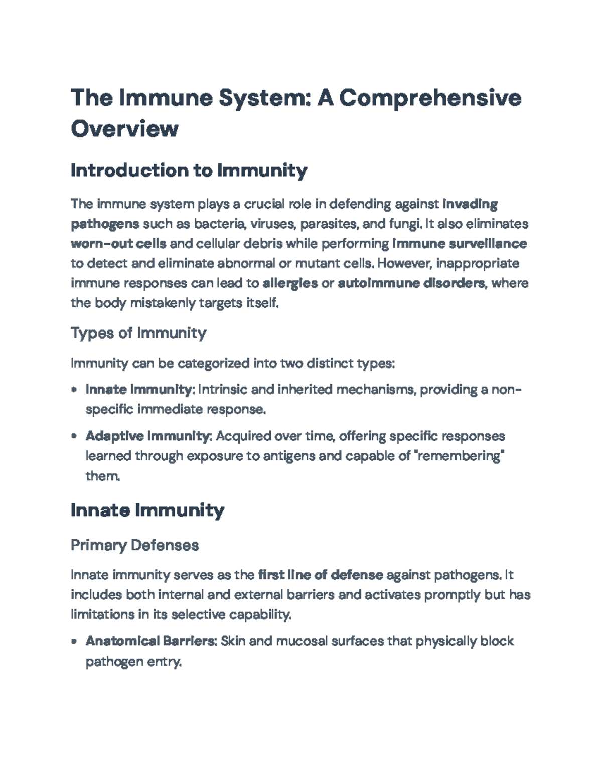 The Immune System: Overview, Types & Effective Responses - The Immune ...