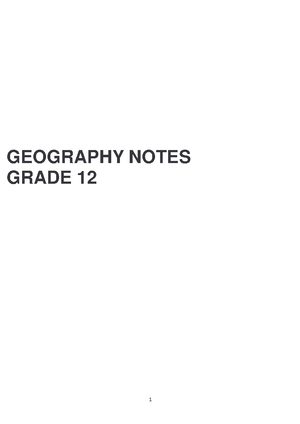 Geography Grade 12 Notes - GEOGRAPHY GRADE 12 NOTES ( GEOM ORPHOLOGY ...