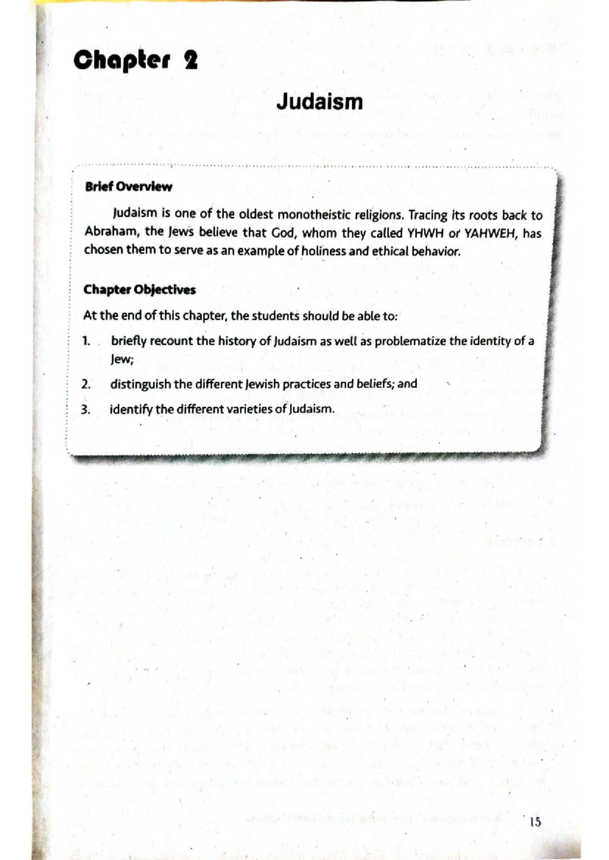 Chapter 2: Judaism - Overview and Key Concepts - Studocu