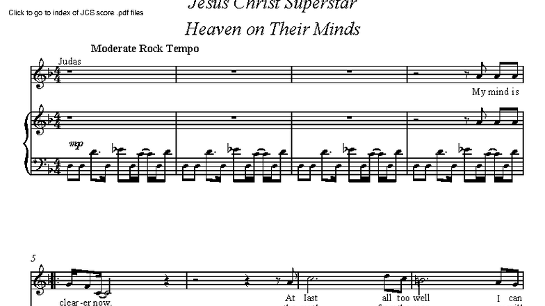 Jesus Christ Superstar (JCS) - Heaven on Their Minds Analysis - Studocu