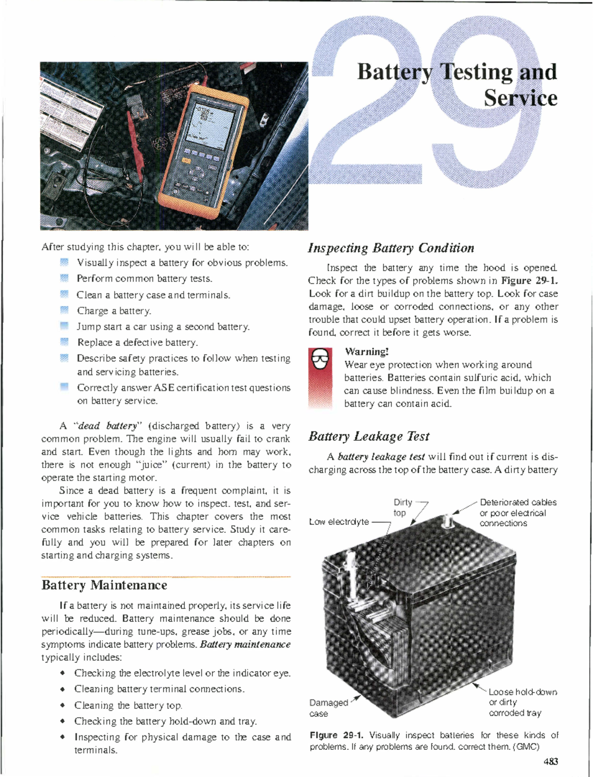 29-Chapter 29 - Battery Inspection and Maintenance Guide - Studocu