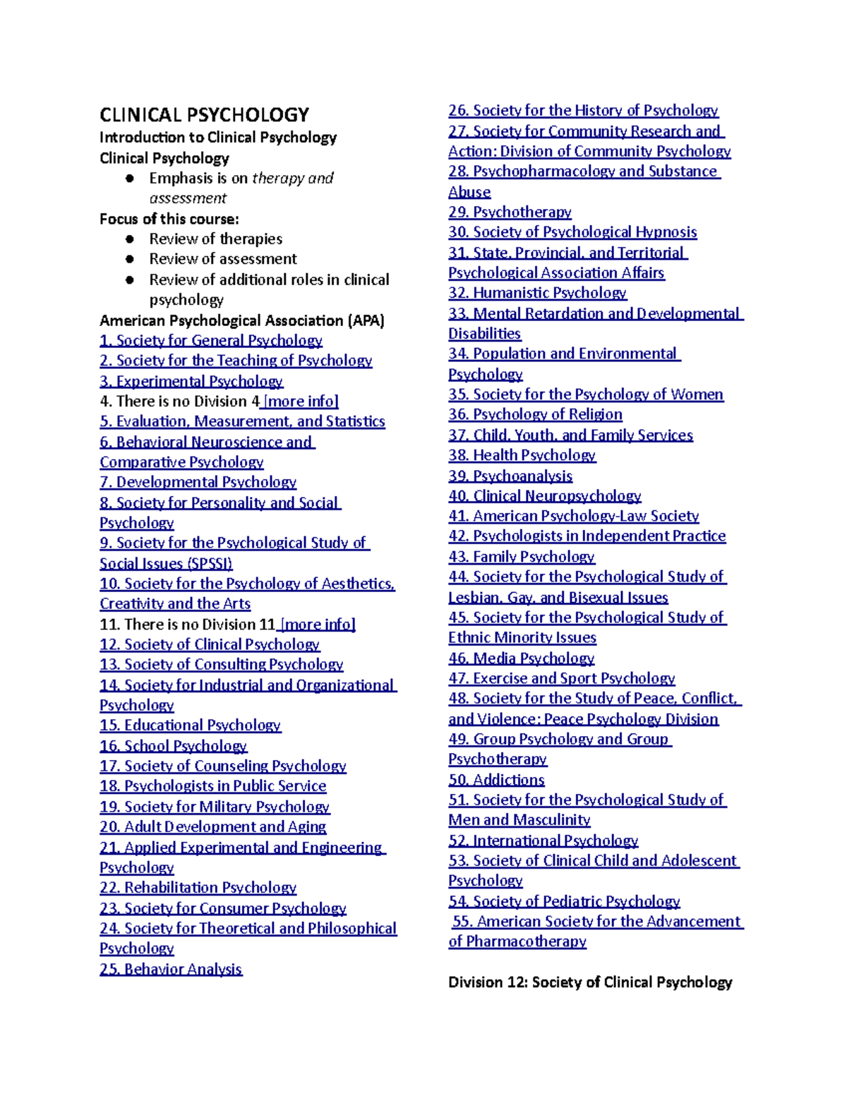 Clinical Psychology Lecture Notes: Key Concepts & Historical Insights ...