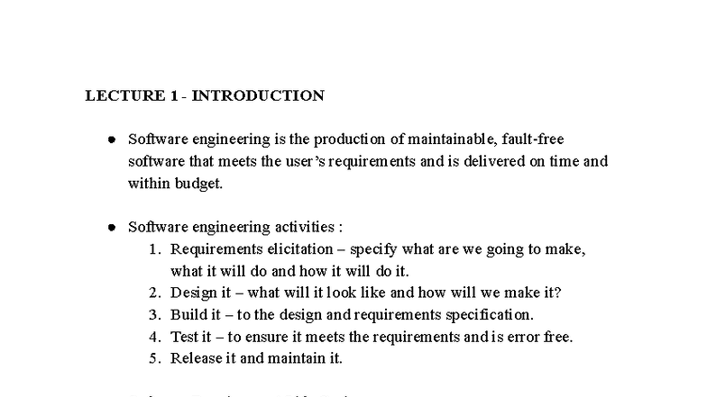 SC2006 LECTURE NOTES: Software Engineering Fundamentals and ...