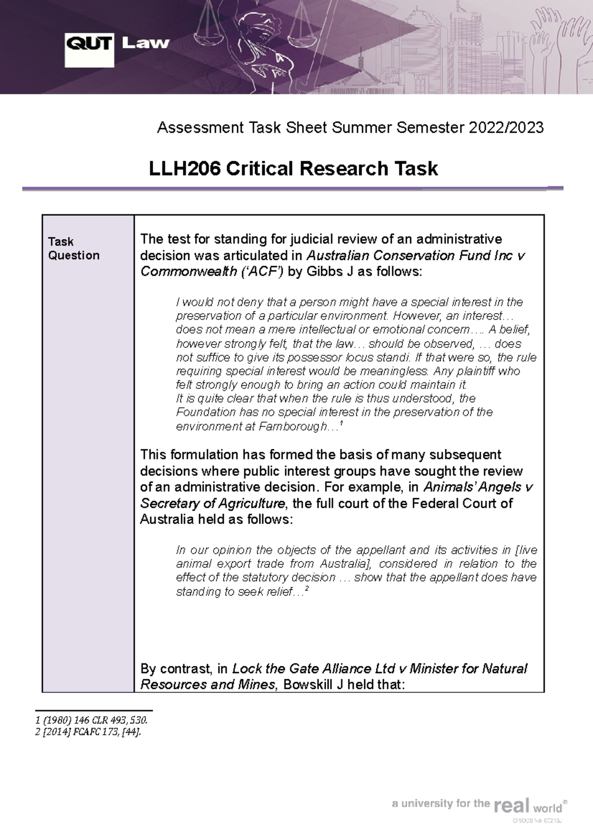 LLH206 Task 1 Assignment Summer Semester 2022 2023 28 - Assessment Task ...