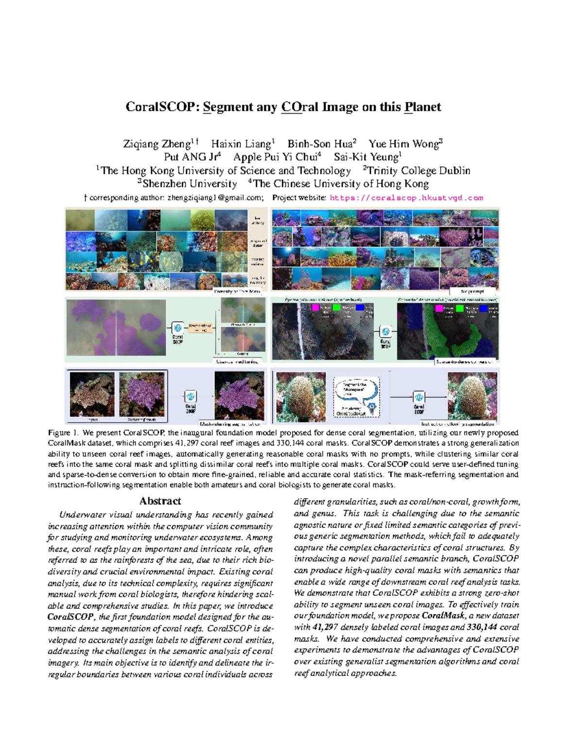 CoralSCOP: A Foundation Model for Dense Coral Segmentation - Studocu