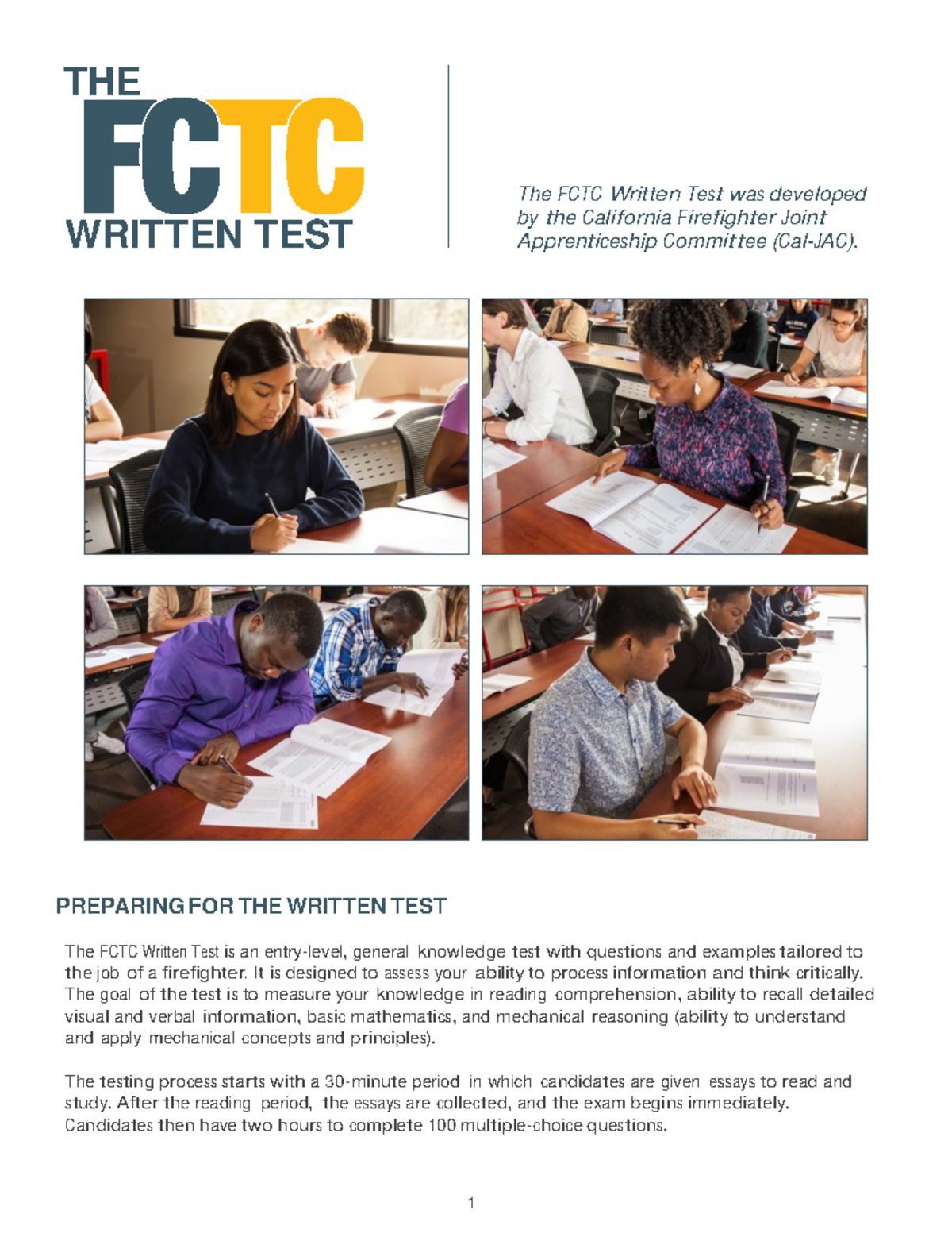 FCTC Written Test Prep Guide 2020 - Firefighter Candidate Exam - Studocu