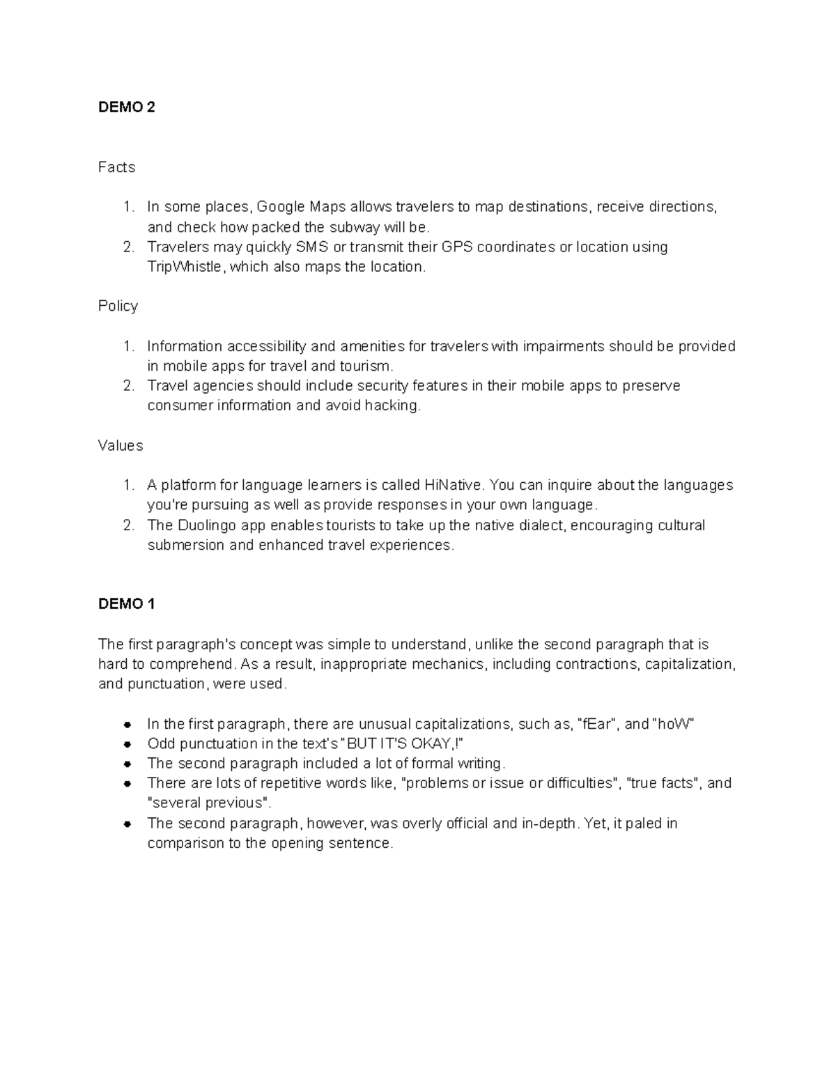 RWS - MODULES - DEMO 2 Facts 1. In some places, Google Maps allows ...