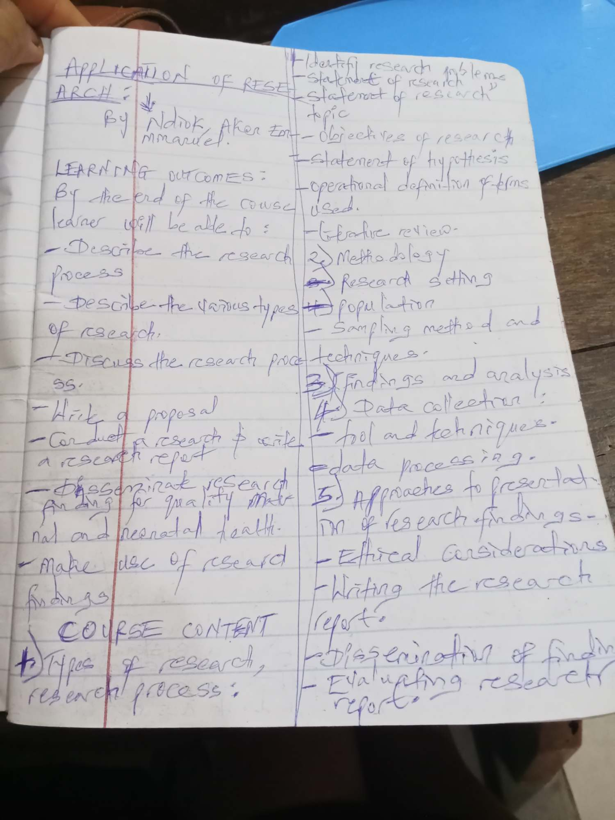 Research Methodology and Objectives in Nursing (NUR 101) - Studocu