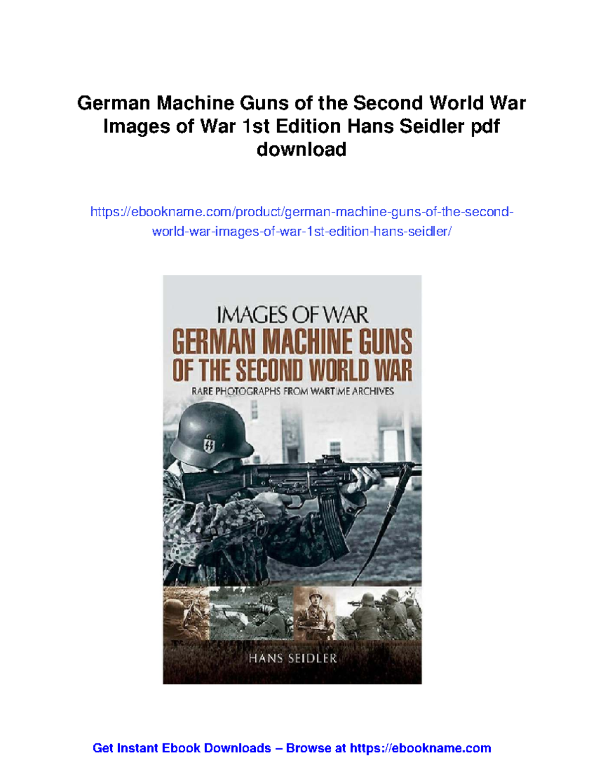 German Machine Guns of WWII: A Visual History - 1st Edition - Studocu