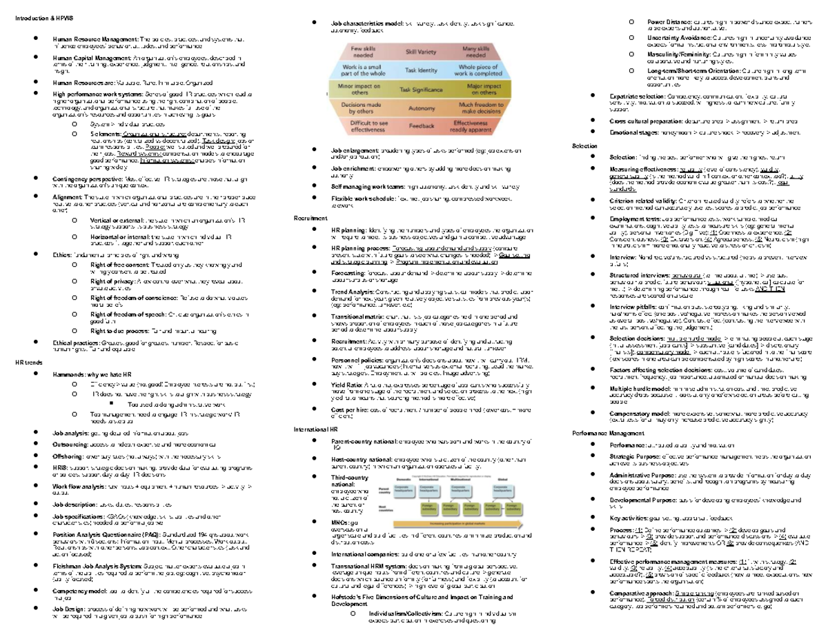 HPWS 5 Elements: Organizational Structure, Task Design, and Ethics ...
