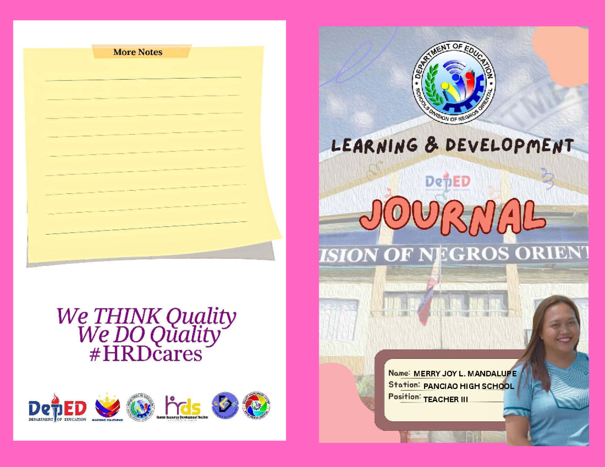 Training Insights Journal: DepEd Negros Oriental Division - Studocu