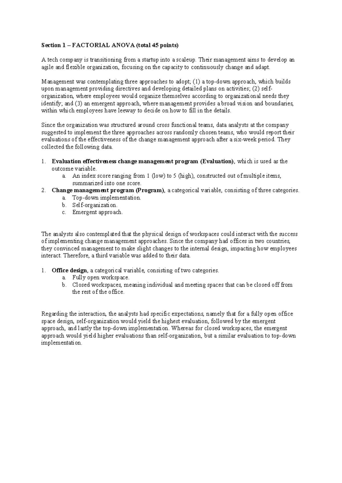 Factorial ANOVA Practice Exam Questions MRM2 2023 - Studeersnel