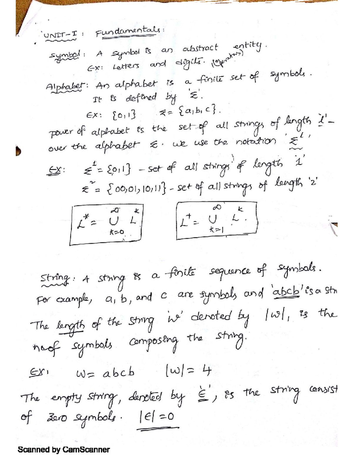 AT & CD UNIT-I: Fundamentals of Symbols, Strings, and Finite Automata ...
