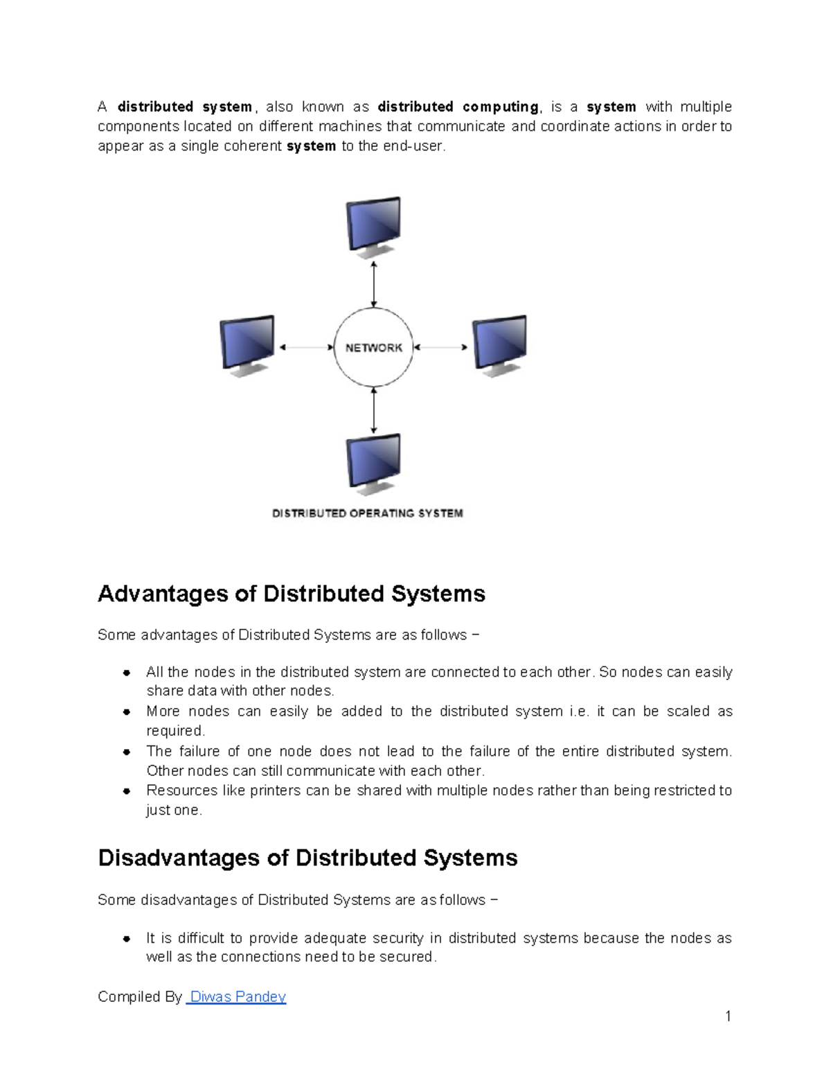 Ch 1: Overview of Distributed Systems and Their Key Features - Studocu