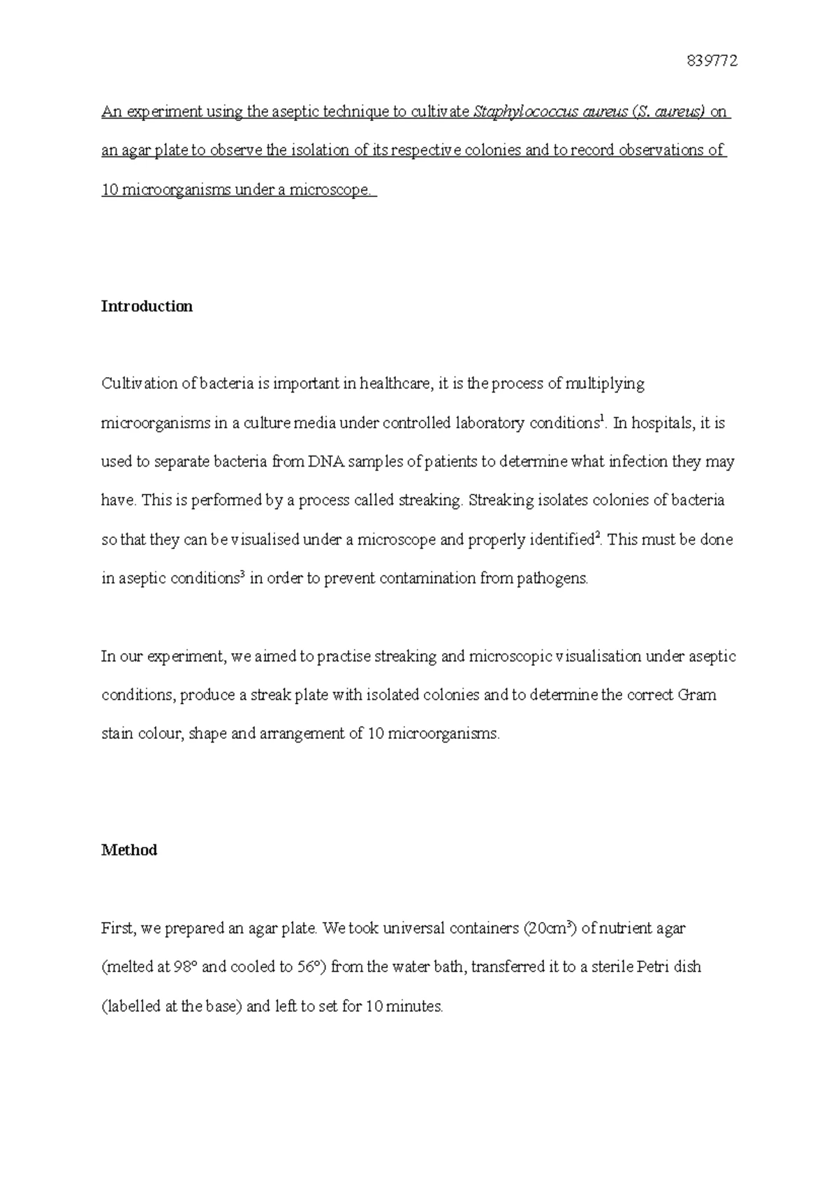 Lab 6 - Gram Staining Procedure and Analysis Report - Studocu