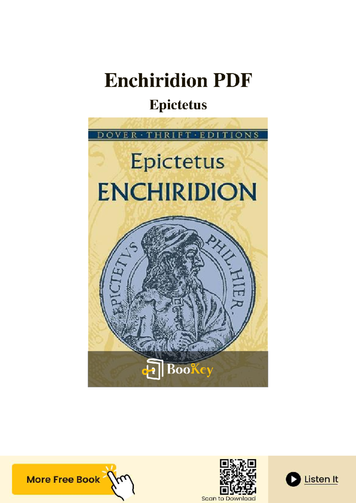 Enchiridion PDF: Epictetus' Timeless Wisdom for Life Challenges - Studocu