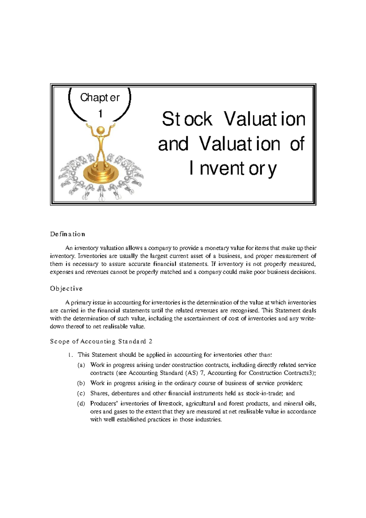 Stock Valuation and Inventory Valuation - Accounting and Financial ...