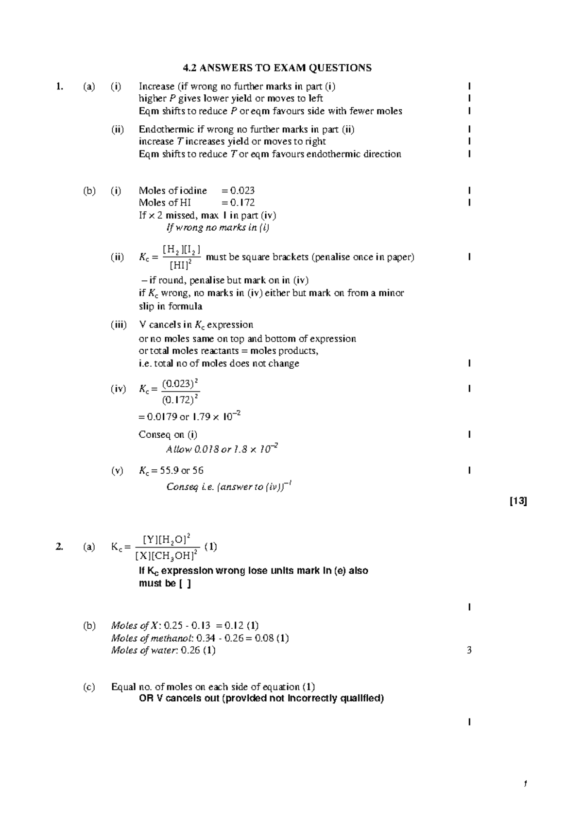 CHEM 4.2 EXAM QUESTIONS ANSWERS & EXPLANATIONS - Studocu
