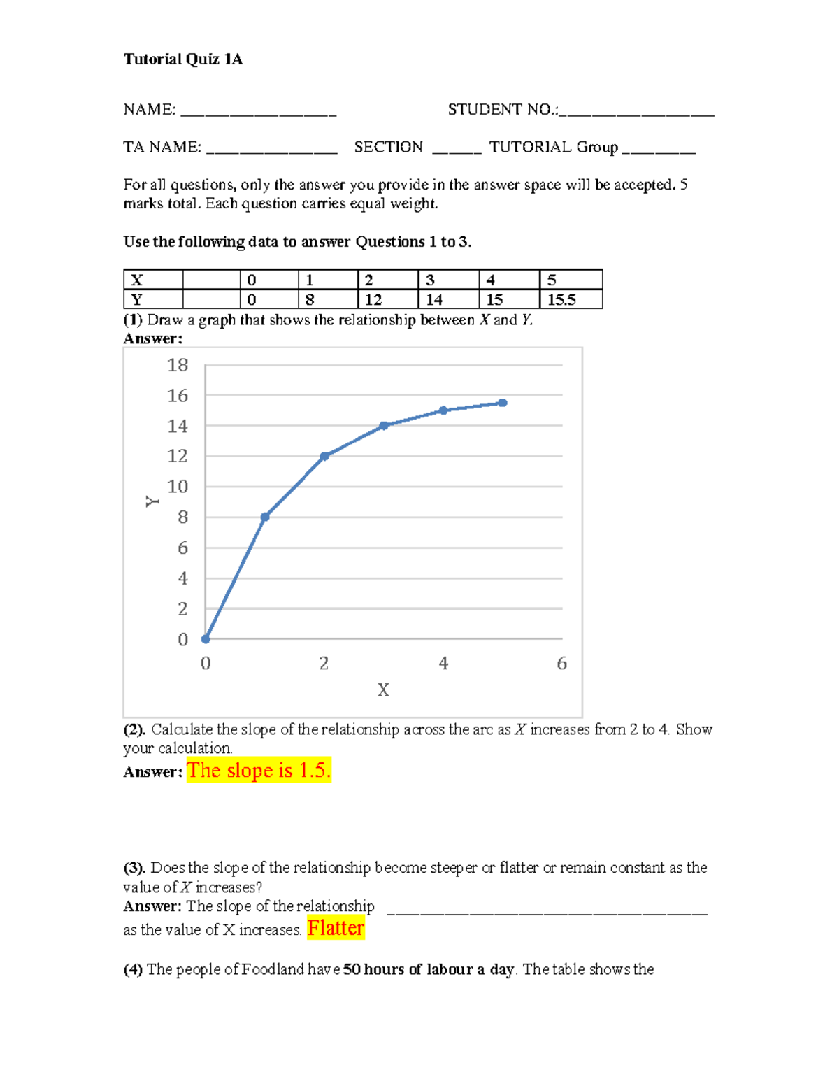 Quiz 1A: Analyzing X-Y Relationships in Data (1021 A 002 004) - Studocu