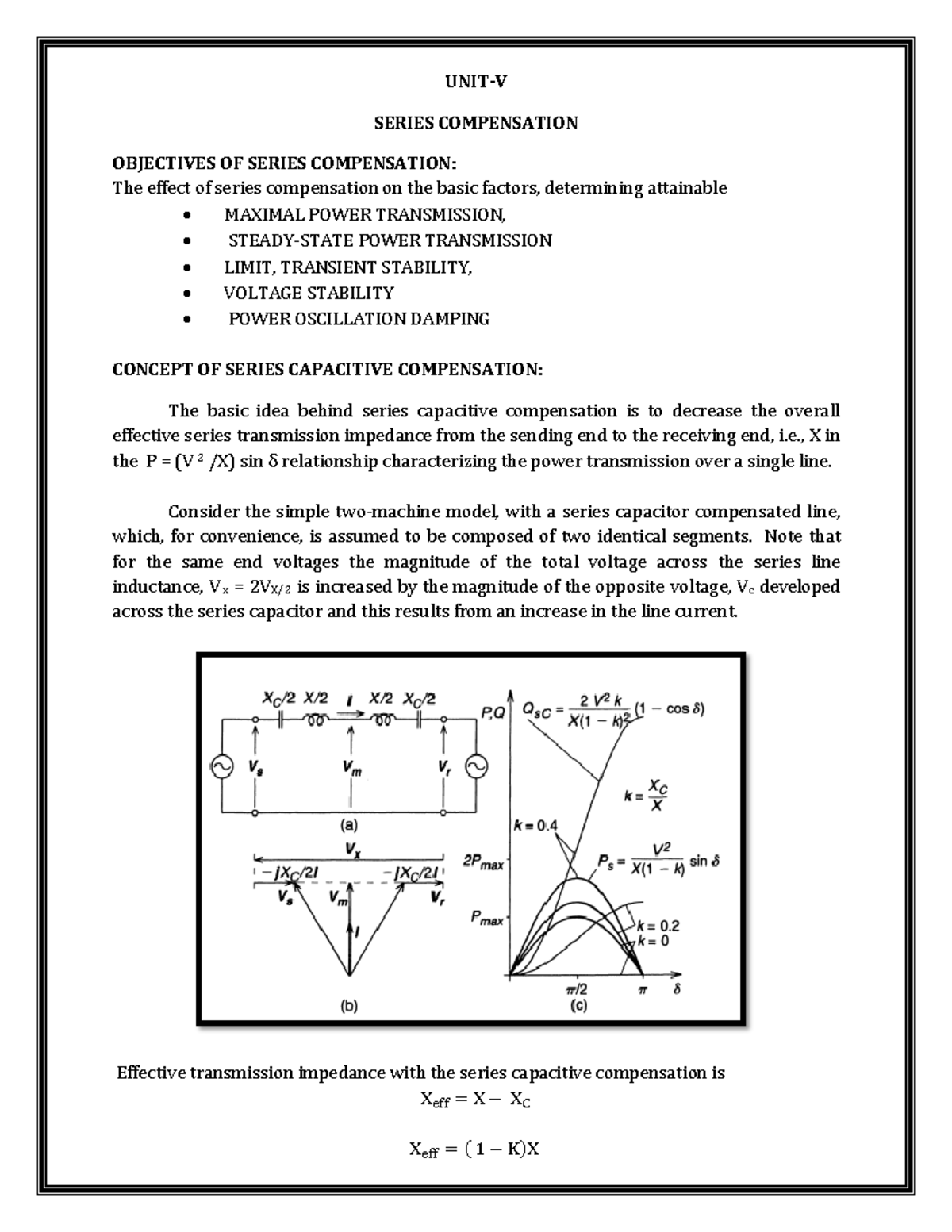 Understanding Series Compensation: Key Concepts & Techniques (ENG-501) - Studocu