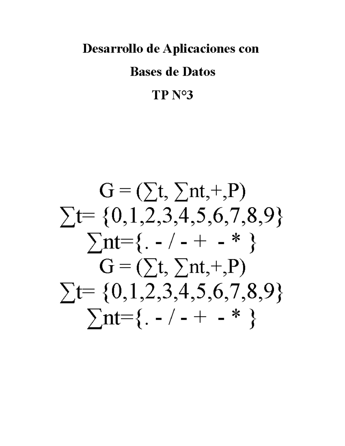 Desarrollo de Aplicaciones con Bases de Datos - Desarrollo de Aplicaciones con Bases de Datos TP ...