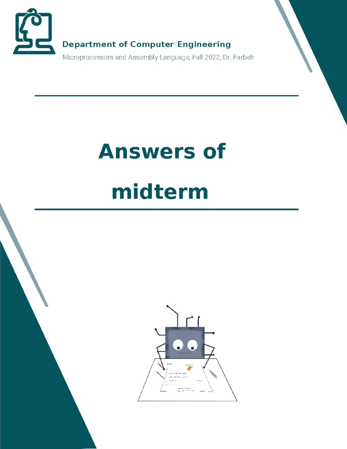 Microprocessors & Assembly Language Midterm 0 - Fall 2022 Notes - Studocu