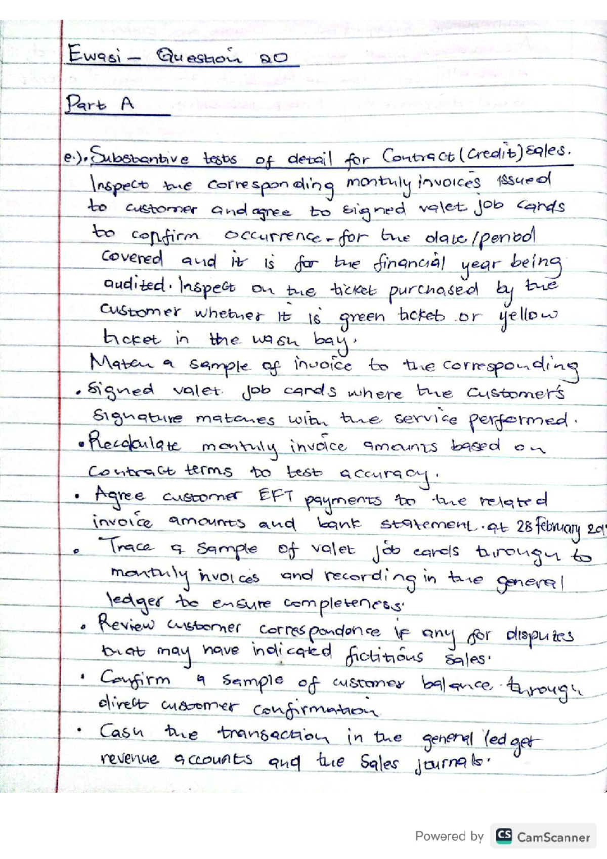 Substantive Procedures for Revenue Verification and Accuracy - CS Audit ...