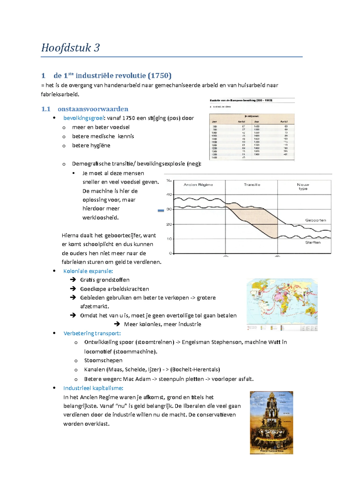Samenvatting belangrijke tijdperiodes en breekpunten in de geschiedenis ...