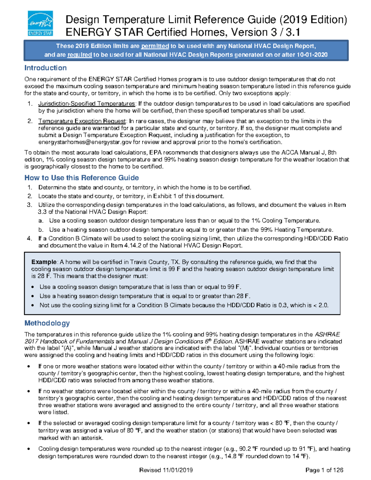 Design Temp Limits for ENERGY STAR Certified Homes (2019 Ed) - Studocu