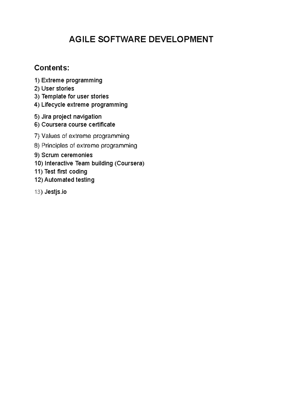 AGILE SOFTWARE DEVELOPMENT: Key Practices & User Stories (CS101) - Studocu