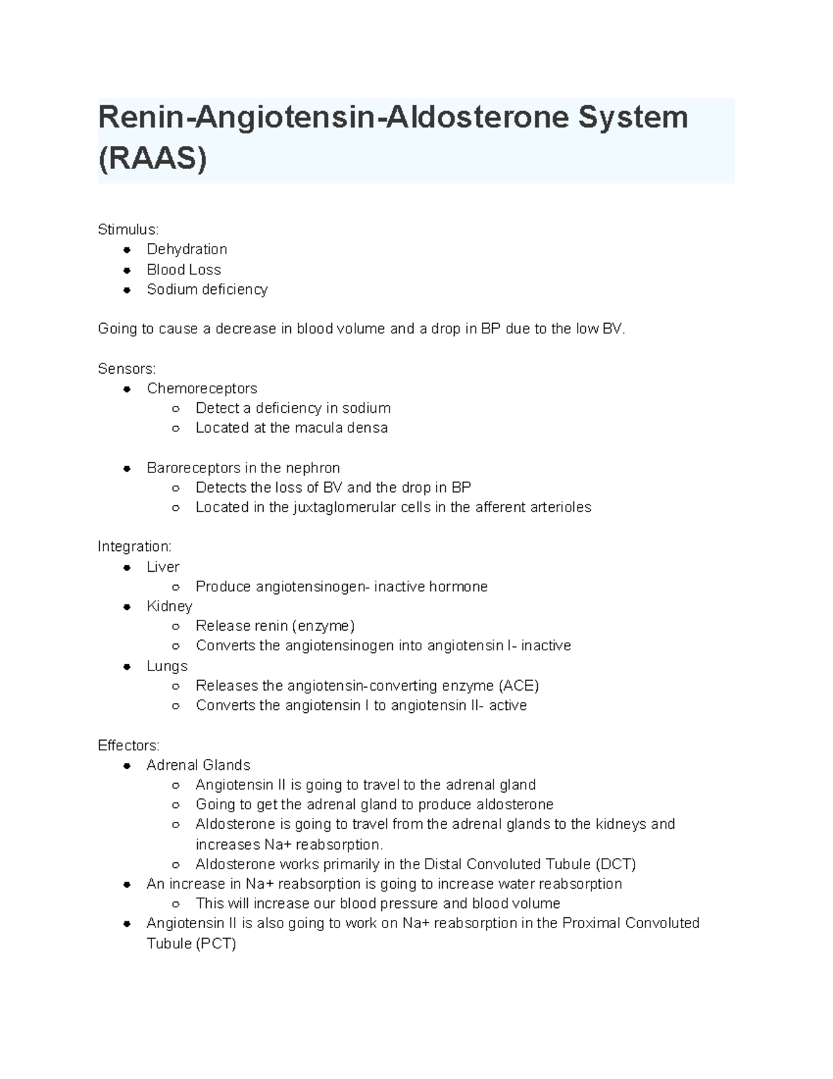 Renin-Angiotensin-Aldosterone System (RAAS) - Renin-Angiotensin ...