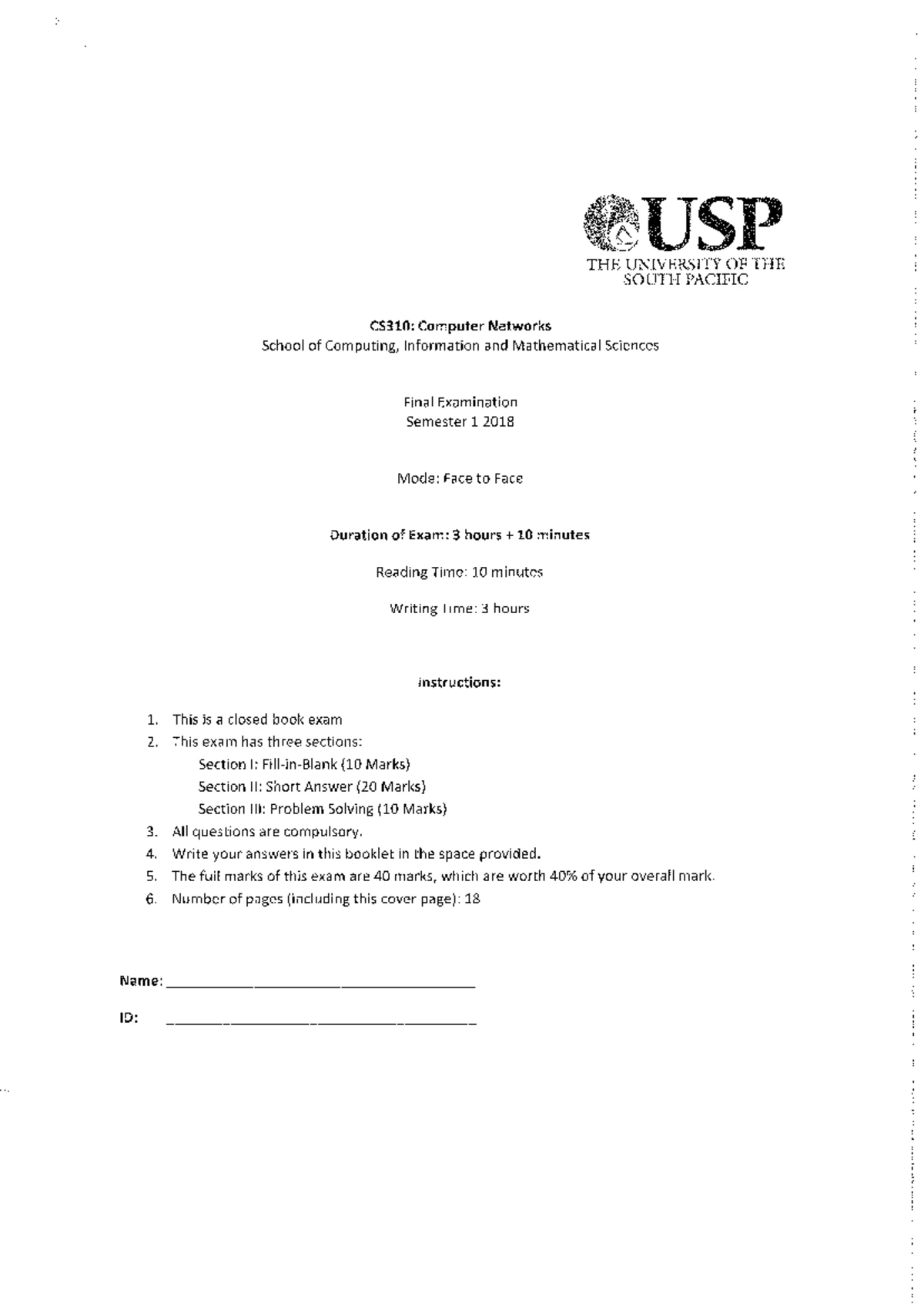 CS310 Final Exam S1 2023 - Comprehensive Solutions and Explanations - Studocu
