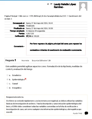 Cuestionario del módulo 5 Revisión del intento 2 - Comenzado el lunes, 27 de mayo de 2024, 18 ...