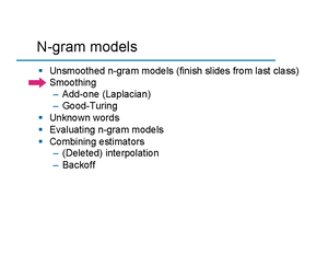 N GRAM Language Modeling: Classical vs. ML Approaches in NLP - Studocu