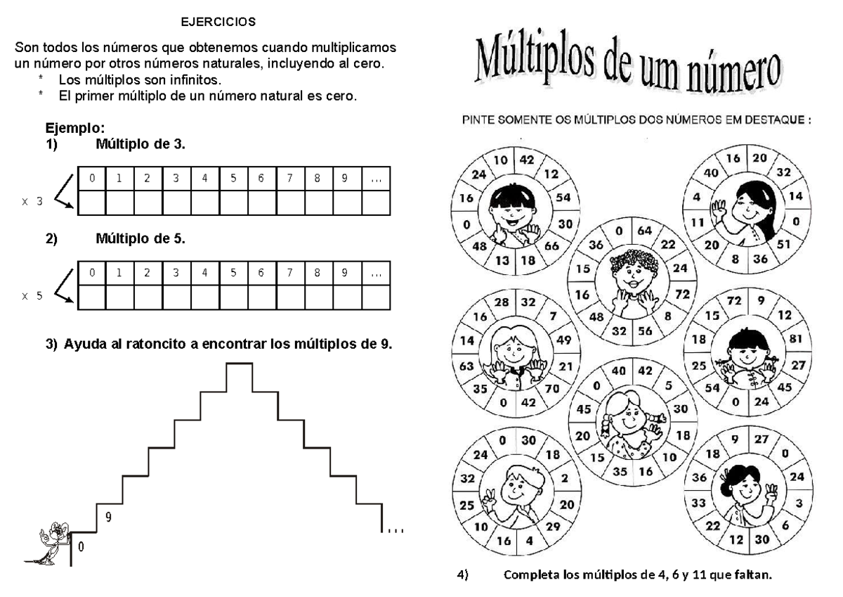 Ejercicios de Múltiplos - Ficha 3 para Matemáticas - Studocu