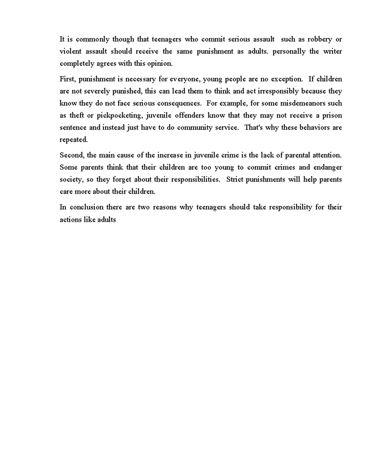 Writing Lesson 16 - Teenagers and Adult Punishment Perspectives - Studocu