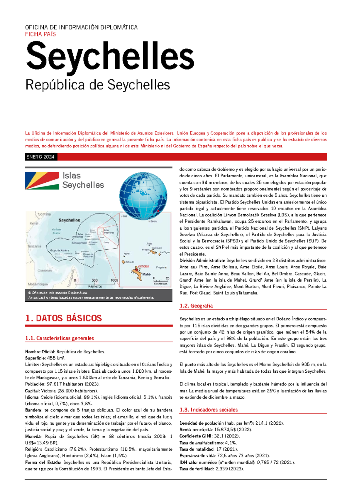 Seychelles ficha pais - hola jovenes - Seychelles República de ...