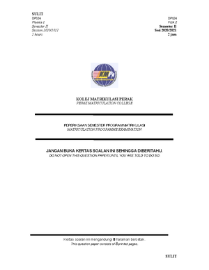 LAB Report 1 Aelaura Janis SP025 - τ t Name: Aelaura Janis Matric no ...