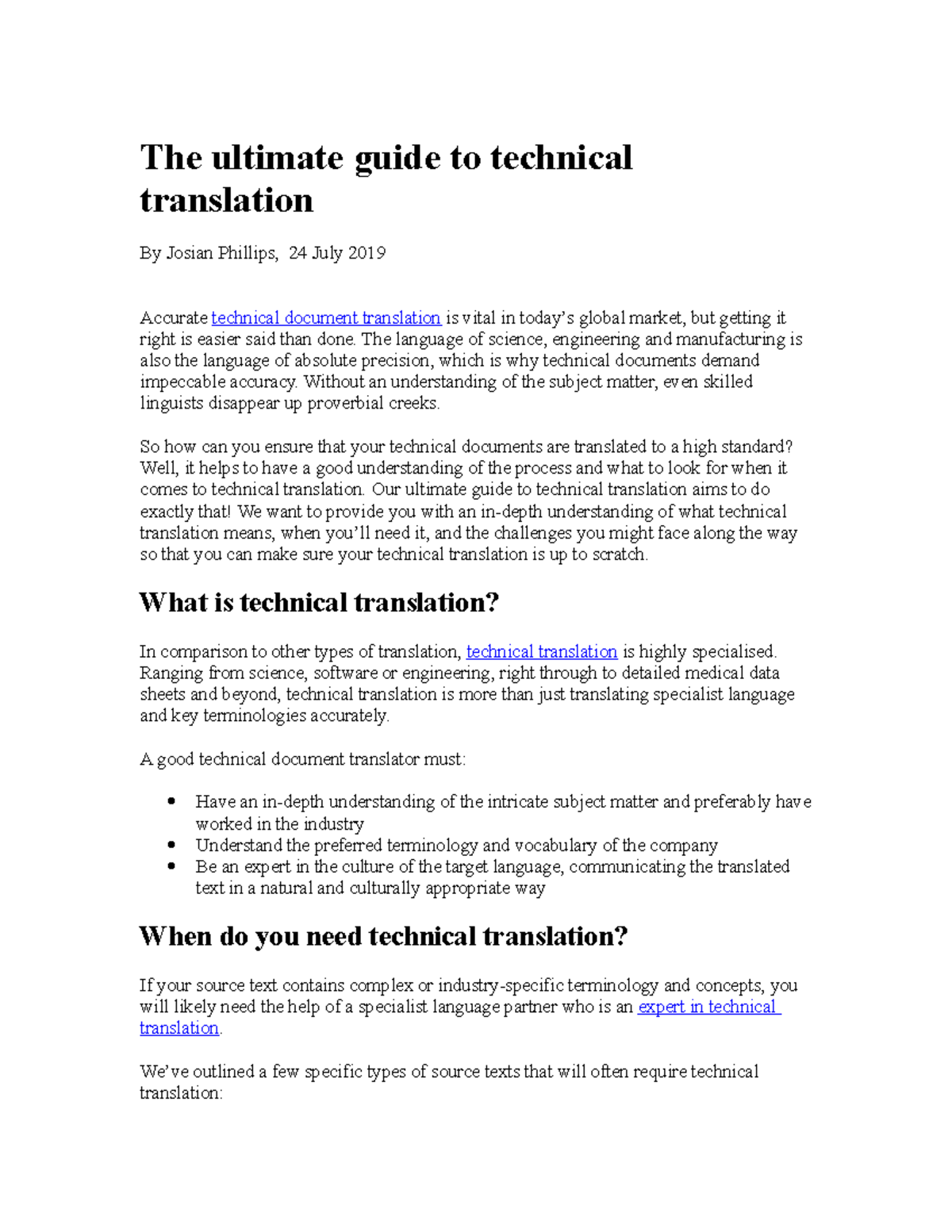 Unit 1: The Comprehensive Guide to Technical Translation Techniques ...