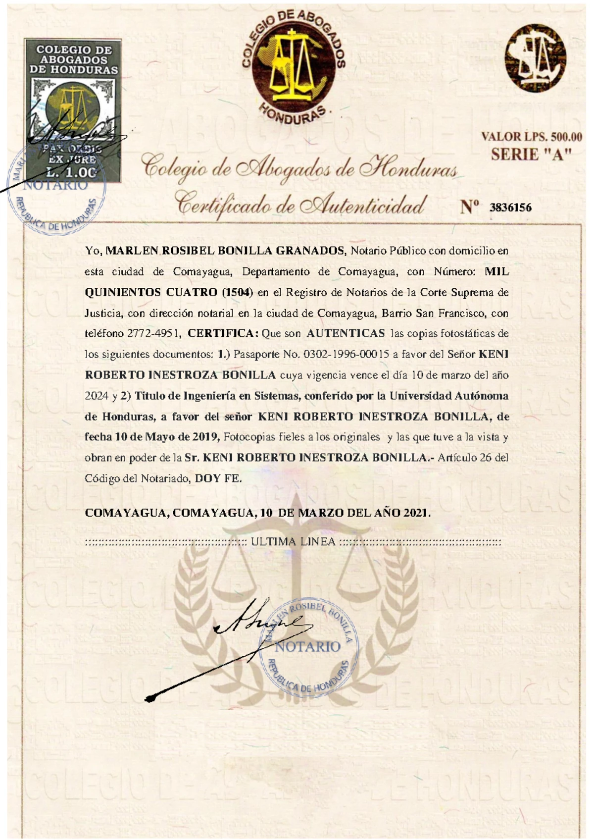 Contrato de prenda derecho civil cinco - INSTRUMENTO NUMERO CUATRO (4 ...