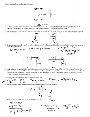 AP PHYSICS 1 Unit 1 Progress Check: FRQ Solutions and Scoring Guide - Studocu