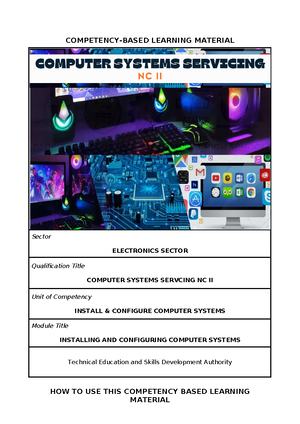 8 - 4 Session Plan Daryl Melo - COMPETENCY-BASED LEARNING MATERIAL Sector ELECTRONICS SECTOR ...