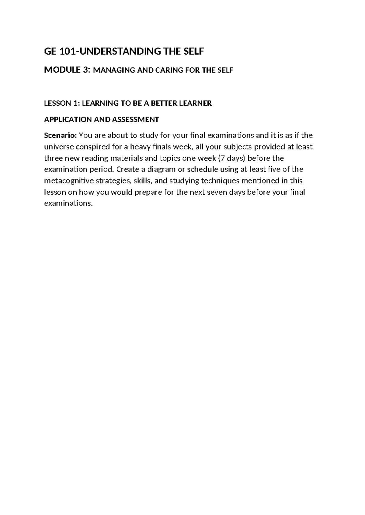 GE-101-module-3-activitisfinal jam - GE 101-UNDERSTANDING THE SELF ...