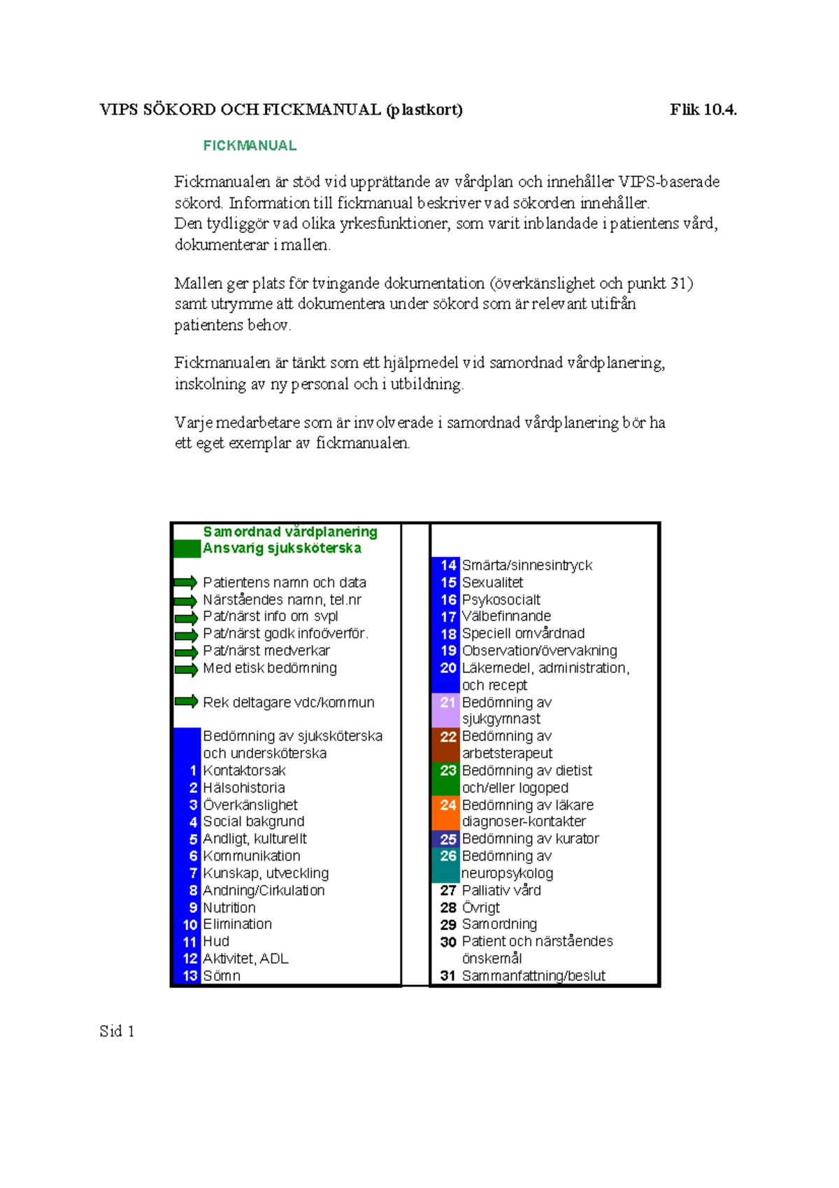 Modifierad nortonskala riskbedömning för trycksår - Modifierad ...