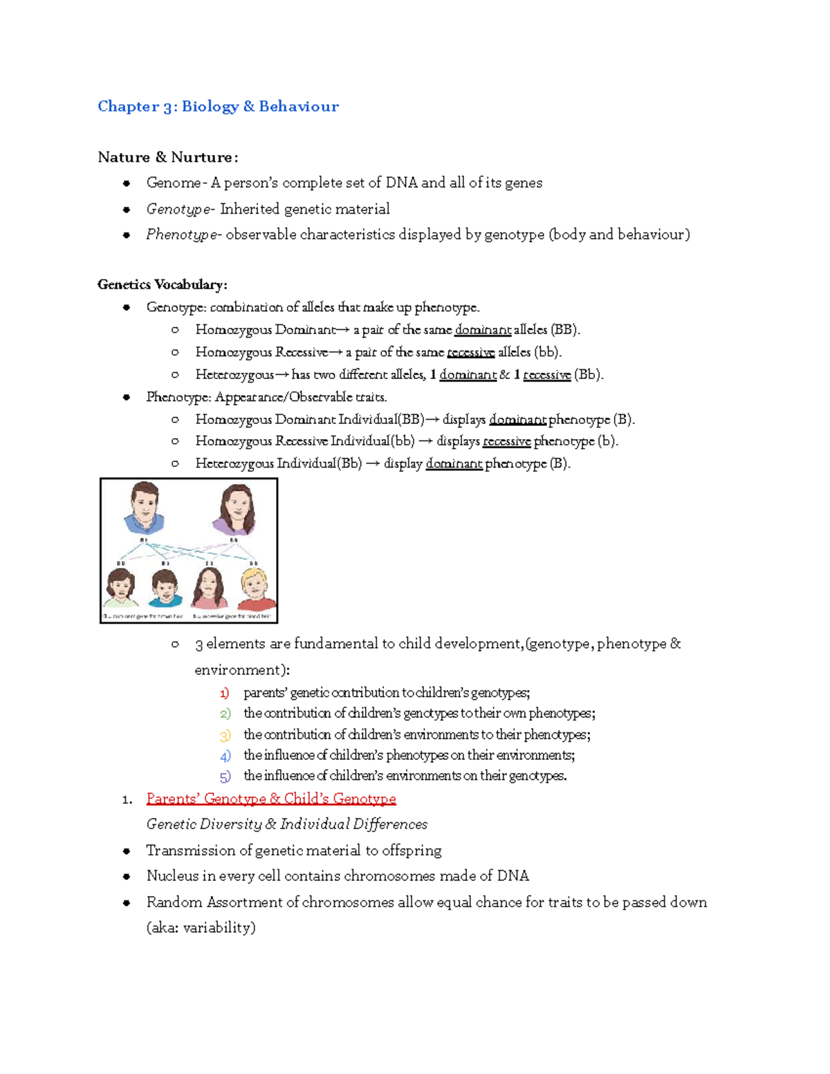 Cognitive Development 211: Nature vs. Nurture in Genetics and Behavior ...