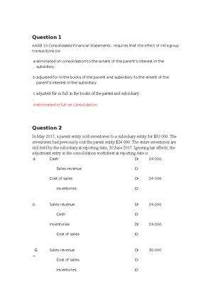 [Solved] AASB 10 Consolidated Financial Statements requires that the ...