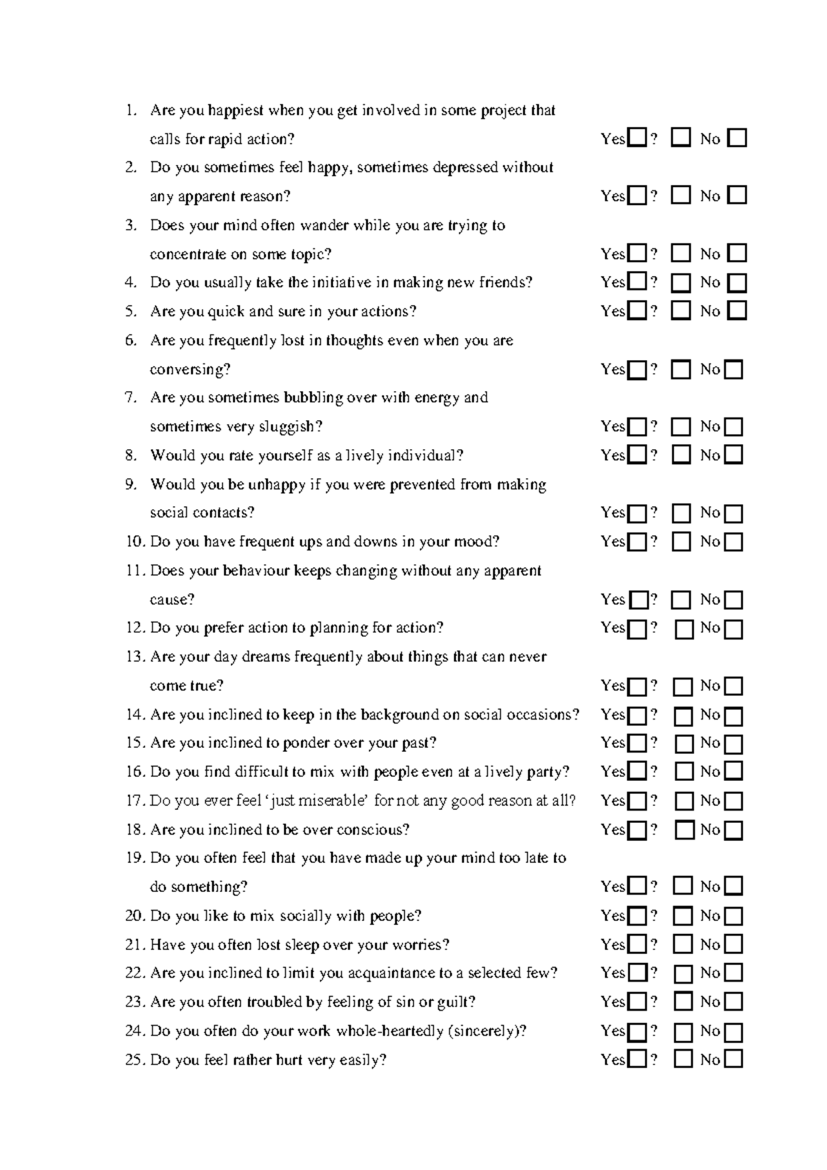 MPI Questionnaire: Assessing Social and Emotional Dynamics - Studocu
