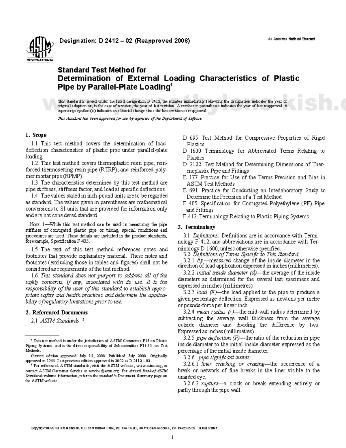 ASTM D2412-2008: Método de Prueba para Características de Carga de ...